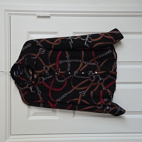 Chaps | Tops | Chaps Belt And Chain Detailed Button Up | Poshmark